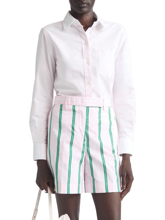 THOM BROWNE Thom Browne Cotton Oxford Shirt with Peter Pan Collar